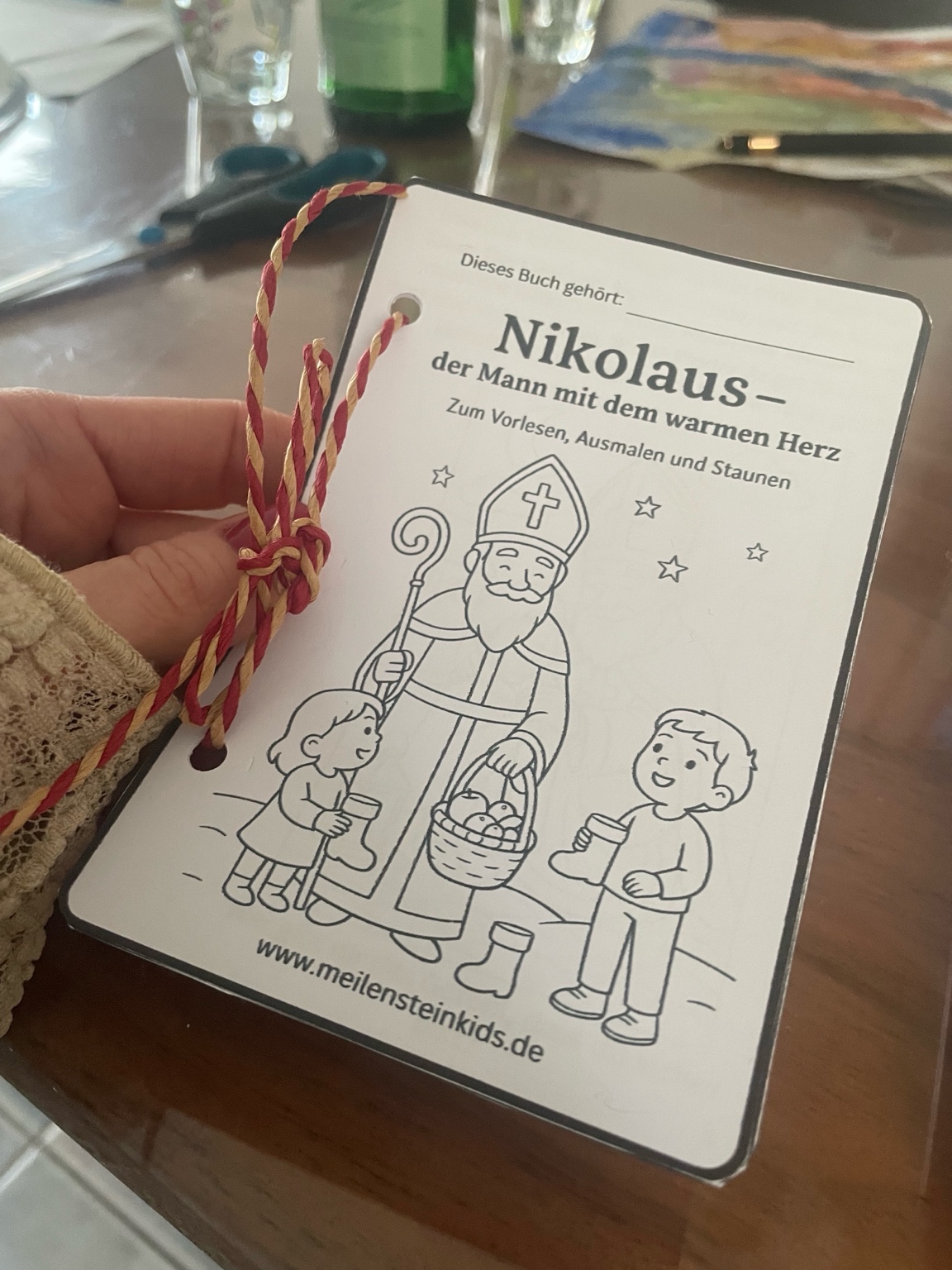 Nikolaus Geschichte für Kinder zum Ausmalen